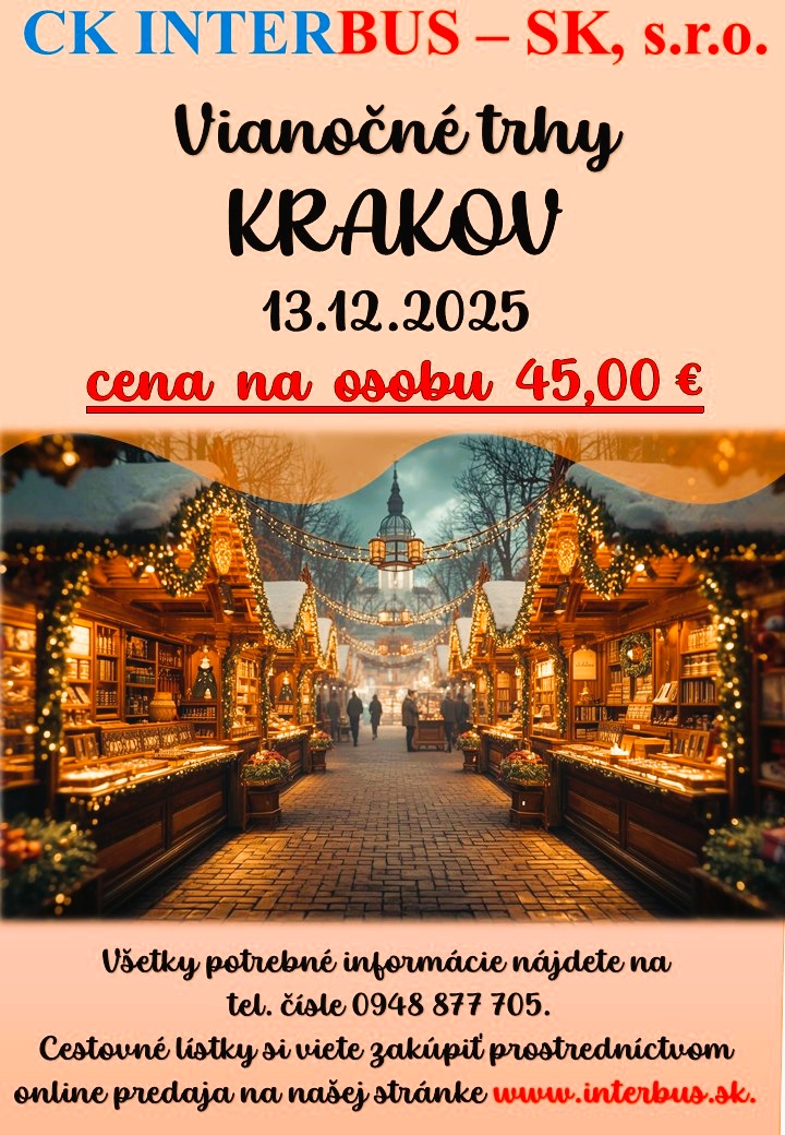 Destinácia KRAKOV | Interbus.sk